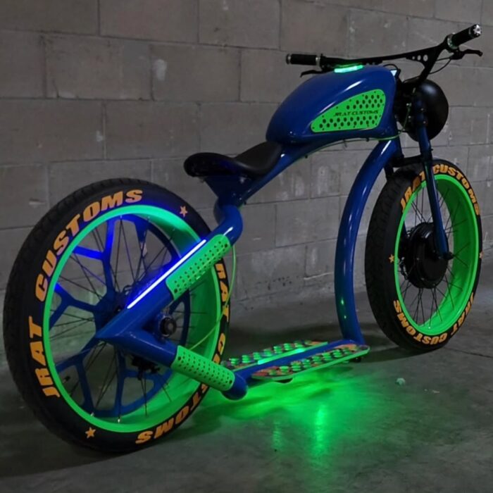 Custom Electric bike (Green/Black) - hustlermotorcycles.com